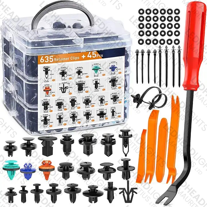Led Headlights Mauritius Ltd | Retainer clips Toolbox 635pcs